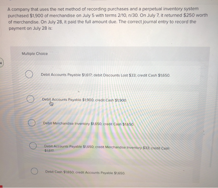 Solved A company that uses the net method of recording | Chegg.com