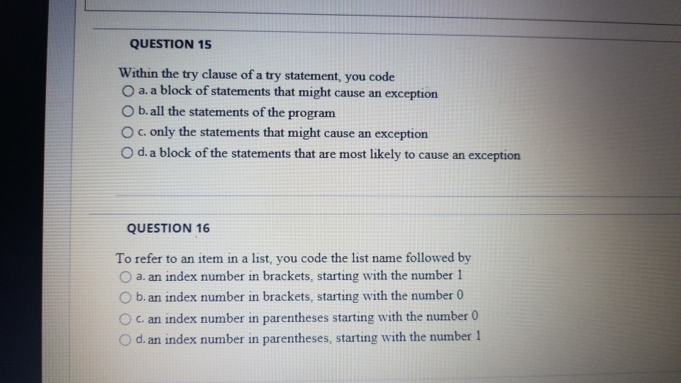 Solved QUESTION 1 If you import two modules into the global | Chegg.com