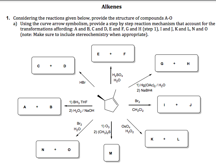 Solved 1. Considering the reactions given below, provide the | Chegg.com