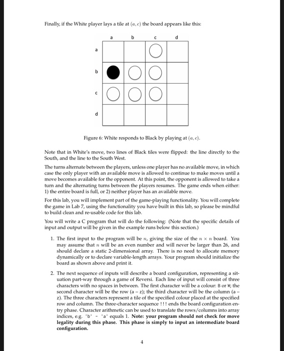 Solved Objective: Part of the Code for a Reversi Game The | Chegg.com
