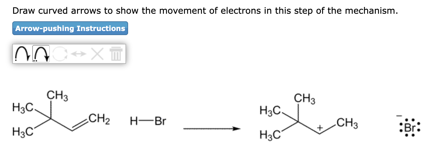 Solved Draw Curved Arrows To Show The Movement Of Electrons