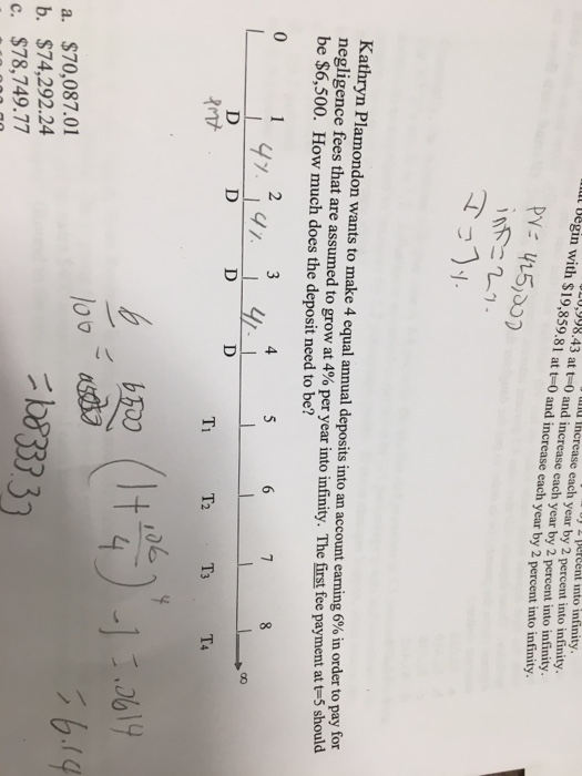 Solved percent into infinity liu lhcrease each year by 2 | Chegg.com
