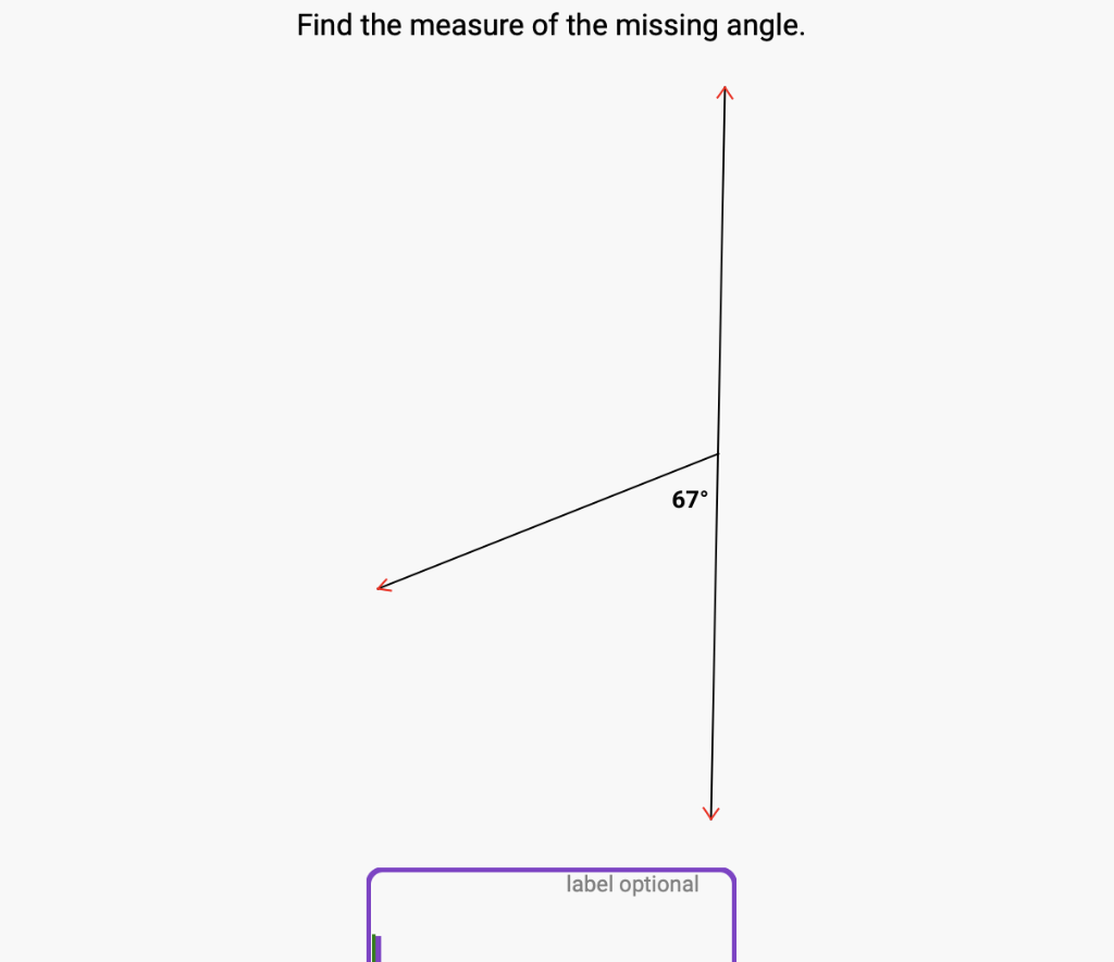 Solved Find the measure of the missing angle. | Chegg.com