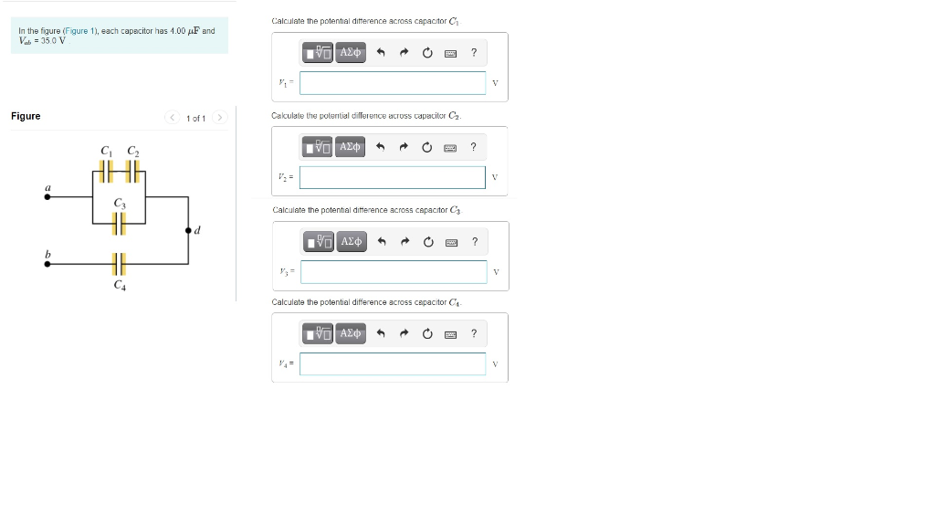 Solved Calculate the potential difference across capacitor C | Chegg.com