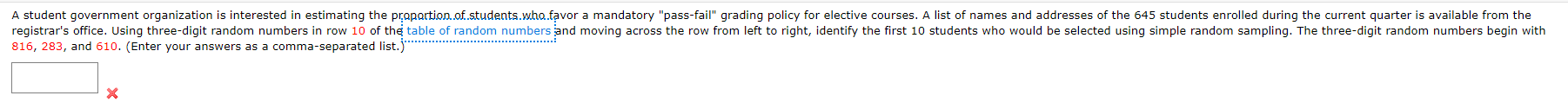Solved registrar's office. Using three-digit random numbers | Chegg.com