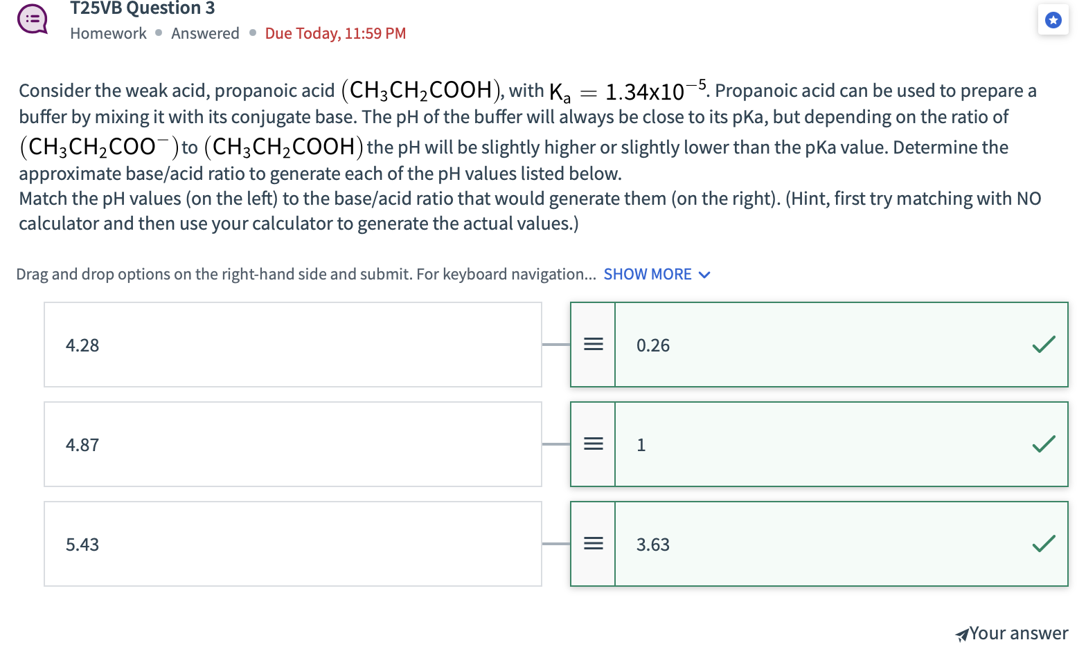 Solved Consider the weak acid, propanoic acid (CH3CH2COOH), | Chegg.com