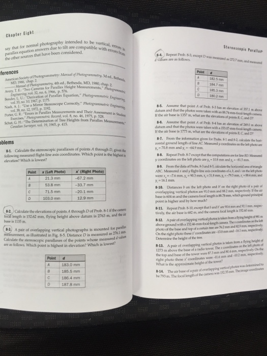 Solved Chapter Eight say that for normal photography | Chegg.com