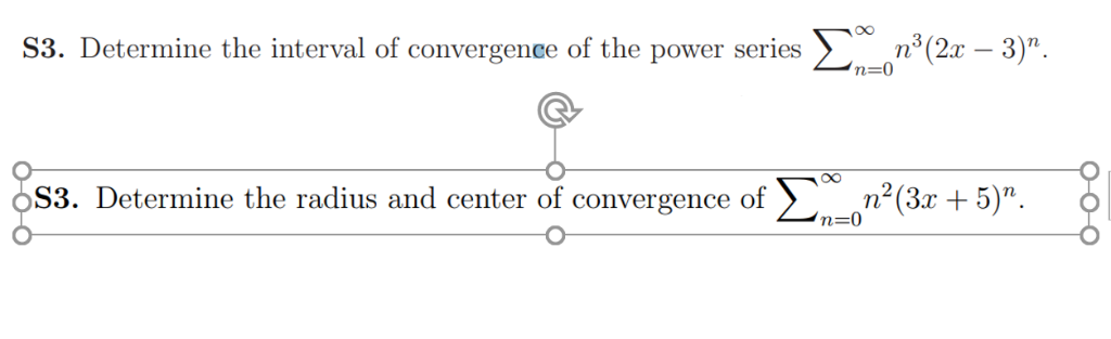 Solved S3. Determine the interval of convergene of the p S3. | Chegg.com
