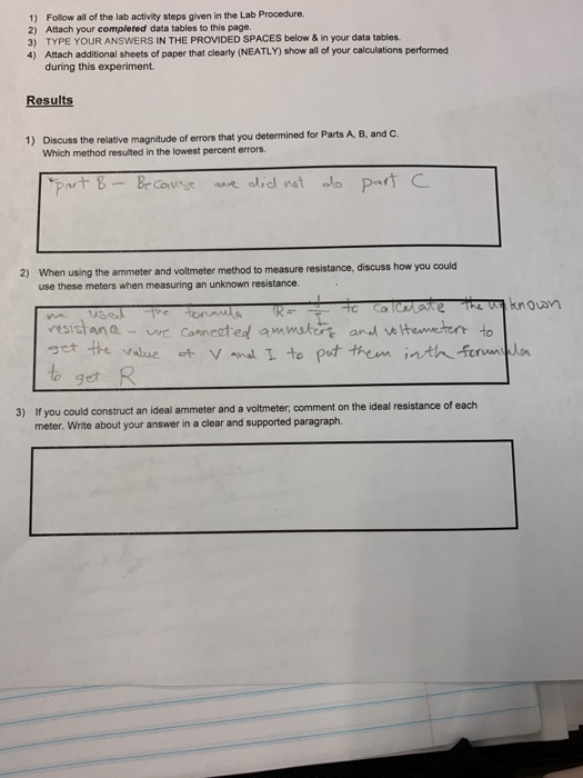 Solved 1) Follow all of the lab activity steps given in the | Chegg.com