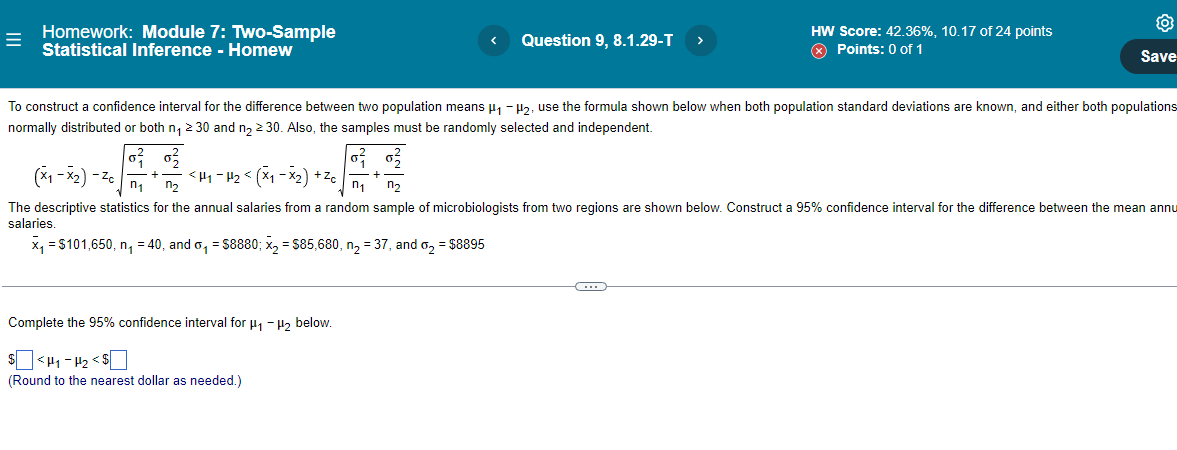 Solved III Homework: Module 7: Two-Sample Statistical | Chegg.com
