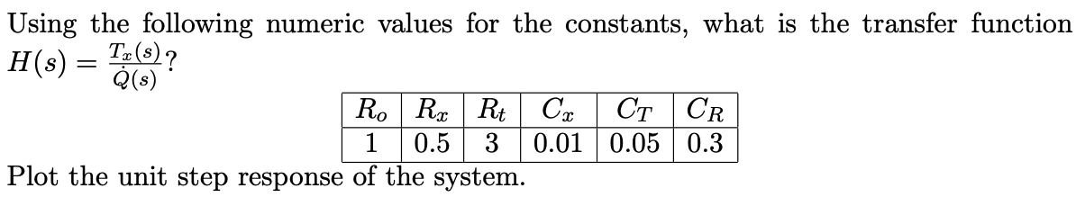 Solved Using the following numeric values for the constants, | Chegg.com
