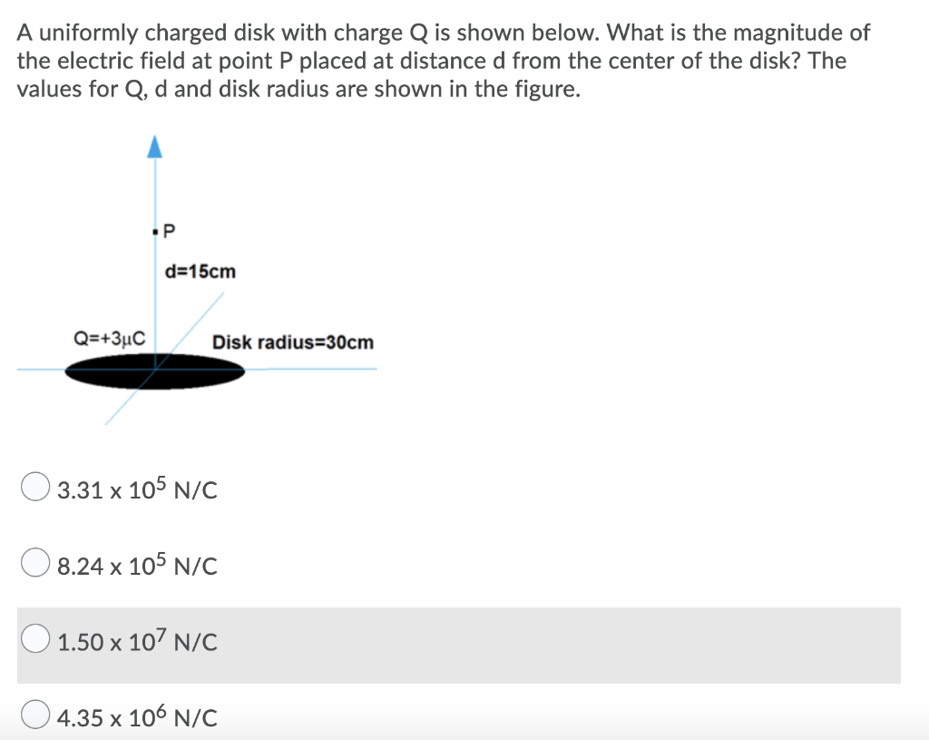 Solved A uniformly charged disk with charge Q is shown | Chegg.com