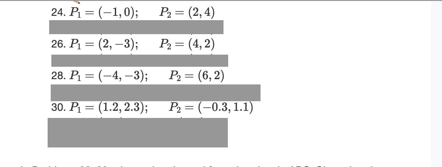 Solved Find the distance "d" between points the points P1 | Chegg.com
