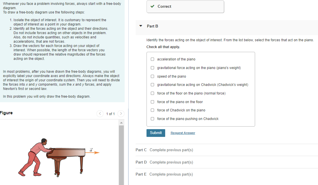 Solved Whenever you face a problem involving forces, always | Chegg.com