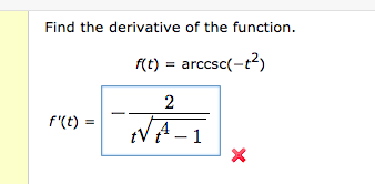 Solved Find the derivative of the function. f(t) = | Chegg.com