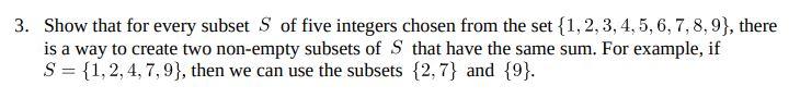 Solved 3. Show that for every subset S of five integers | Chegg.com