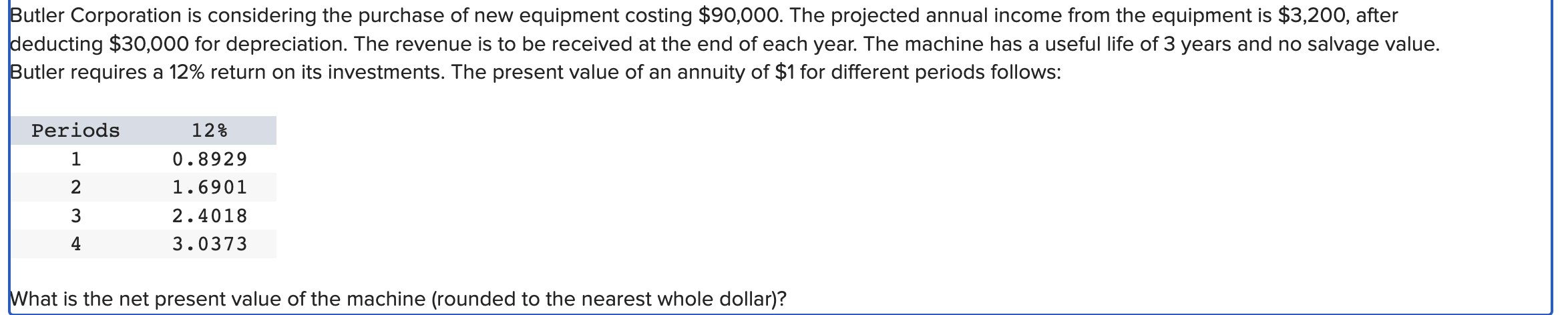 Solved Butler Corporation is considering the purchase of new | Chegg.com
