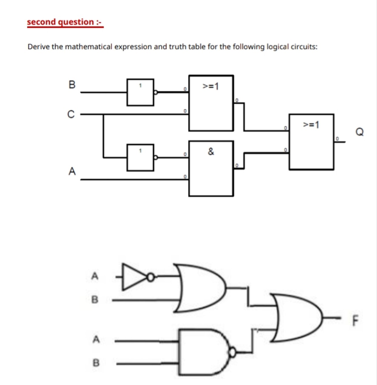 second question :-Derive the mathematical expression | Chegg.com
