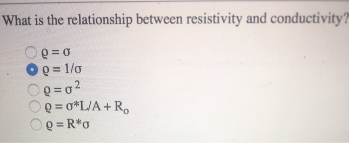 Solved What is the relationship between resistivity and | Chegg.com