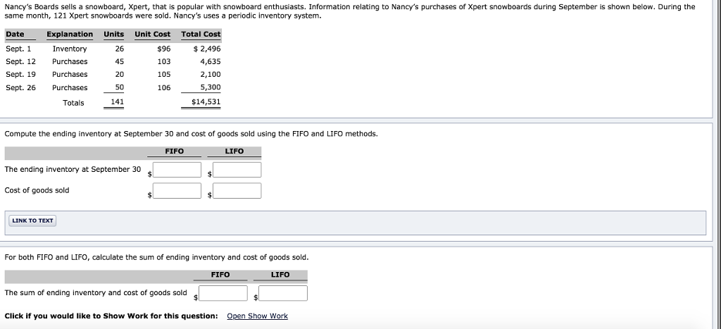 Solved Nancy's Boards sells a snowboard, Xpert, that is | Chegg.com