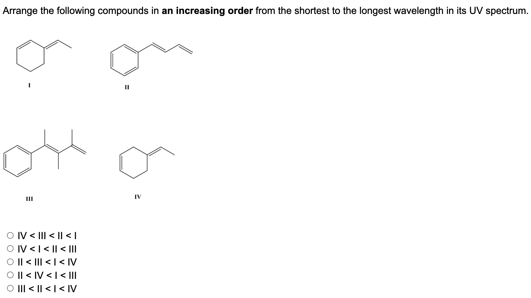 Solved Arrange the following compounds in an increasing | Chegg.com