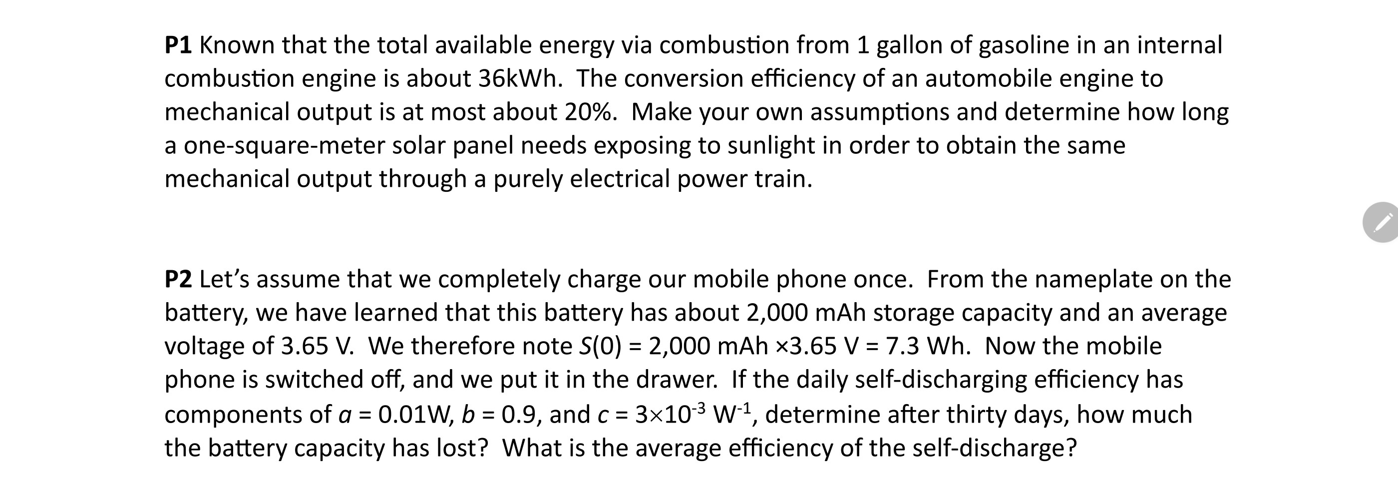 Solved P1 Known that the total available energy via | Chegg.com