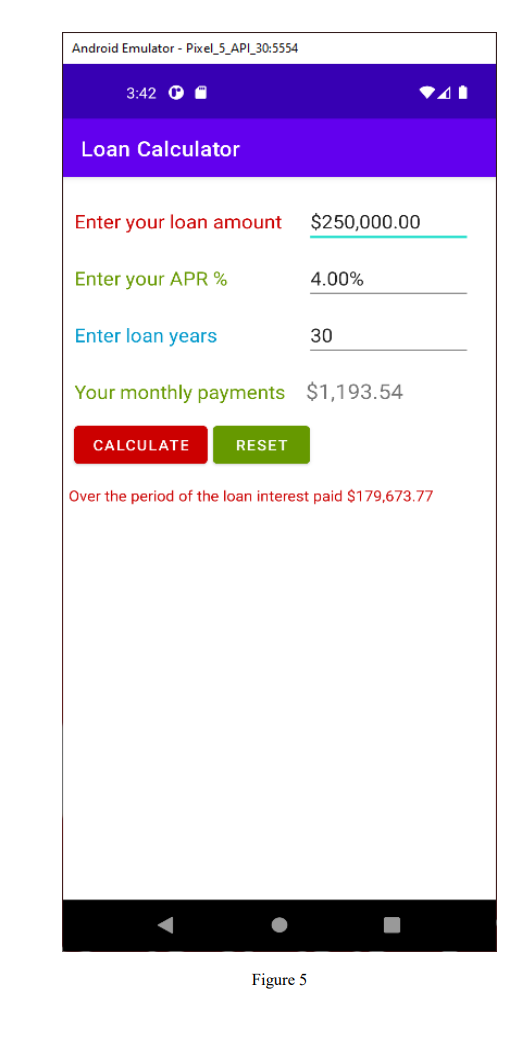 Solved Develop an Android Java app for calculating the | Chegg.com