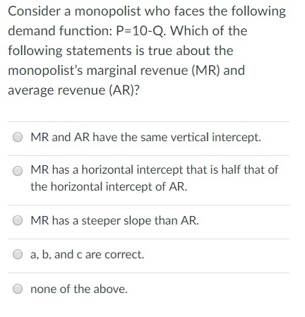 Solved Consider a monopolist who faces the following demand | Chegg.com