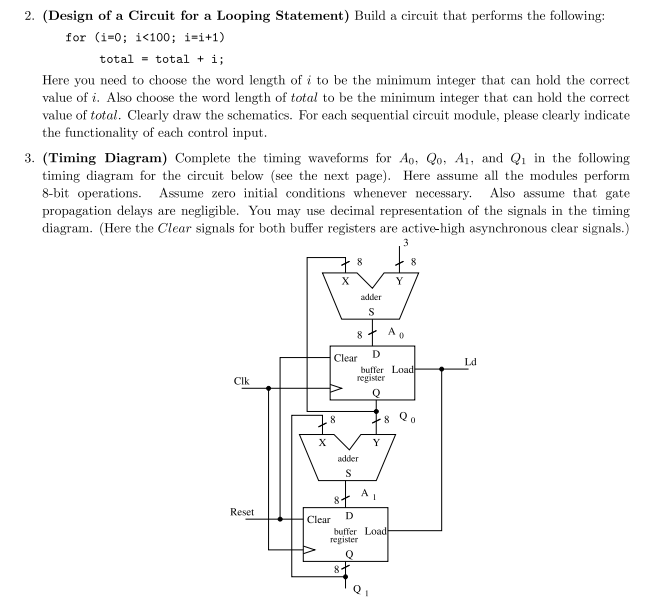 Solved design of a circuit for a looping statement - how do | Chegg.com