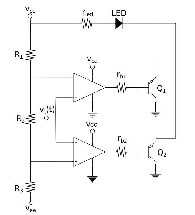 Solved Design a circuit that activates a visual alarm when | Chegg.com