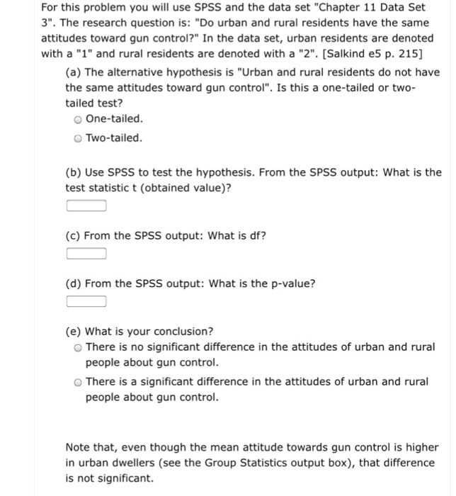 For This Problem You Will Use Spss And The Data Set 