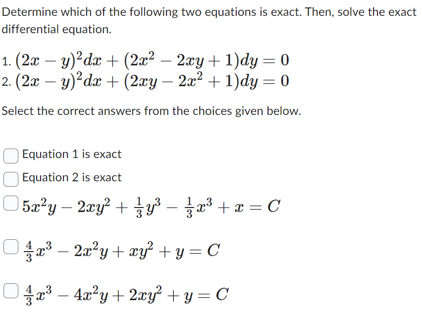 Solved Determine which of the following two equations is | Chegg.com