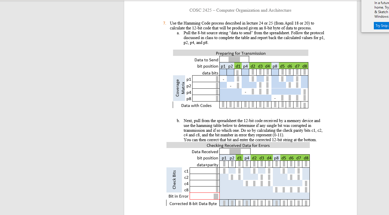 Solved COSC 2425 - Computer Organization and Architecture In | Chegg.com