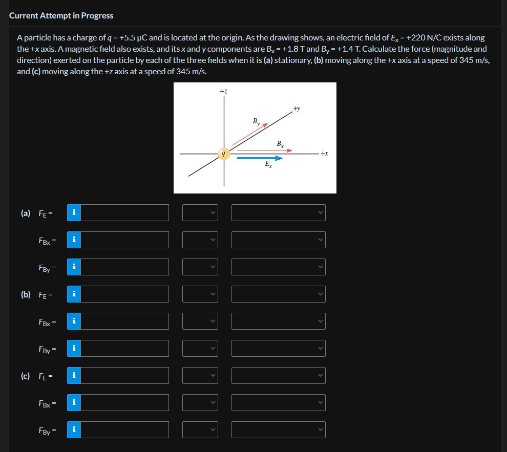 Solved A particle has a charge of q=+5.5μC and is located at | Chegg.com