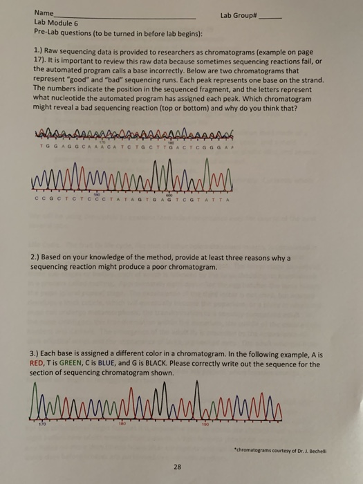 Solved Lab Group Name Lab Module 6 Pre-Lab questions (to be | Chegg.com