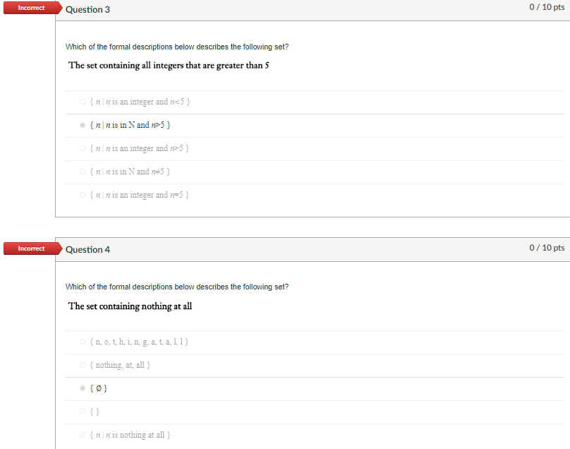 Solved Which of the formal descriptions below describes the | Chegg.com