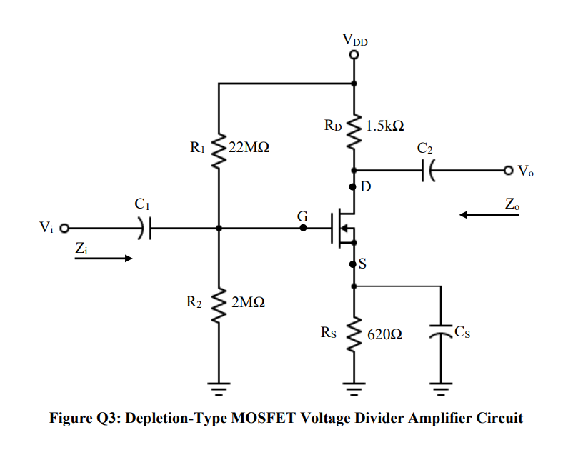 Solved Refer to Depletion-type MOSFET for voltage divider | Chegg.com