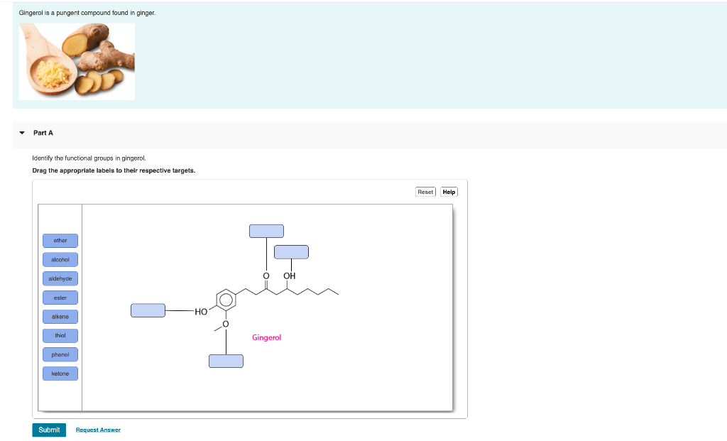 Solved Gingerol is a pungent compound found in ginger. Part | Chegg.com