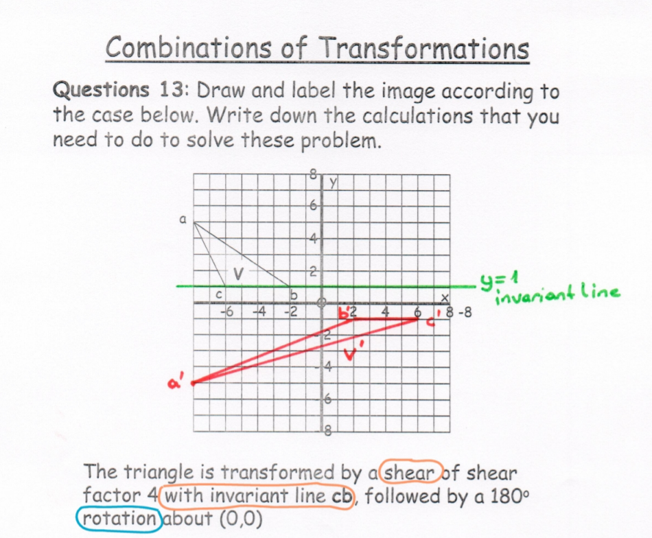 Solved Combinations of Transformations Questions 13: Draw | Chegg.com