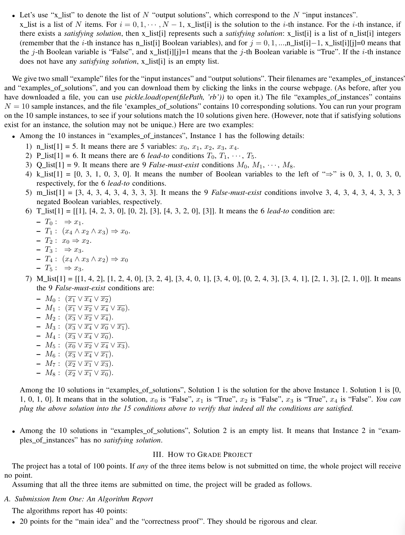 Solved Project of Algorithms on Condition Satisfiability I. | Chegg.com