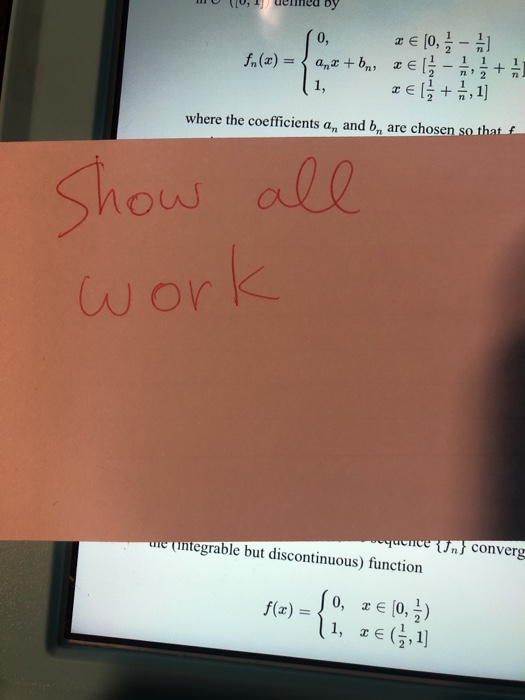 Solved I. Consider the sequence of continuous piecewise | Chegg.com