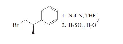 Solved 1. NaCN, THE 2. H2SO4, H2O Br H CN H2SO4, H,0 H 11 | Chegg.com