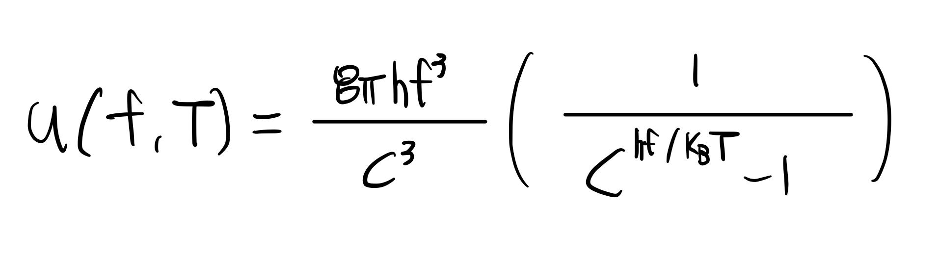 Solved In Planck's law of radiation for blackbody radiation, | Chegg.com