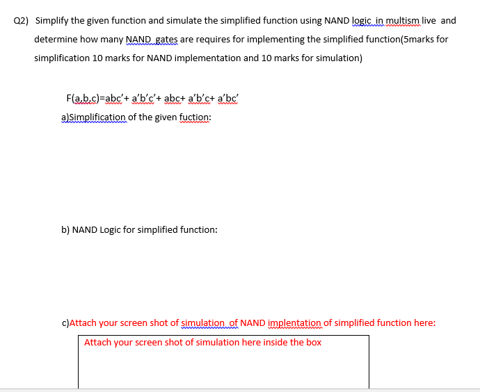 02) Simplify the given function and simulate the | Chegg.com
