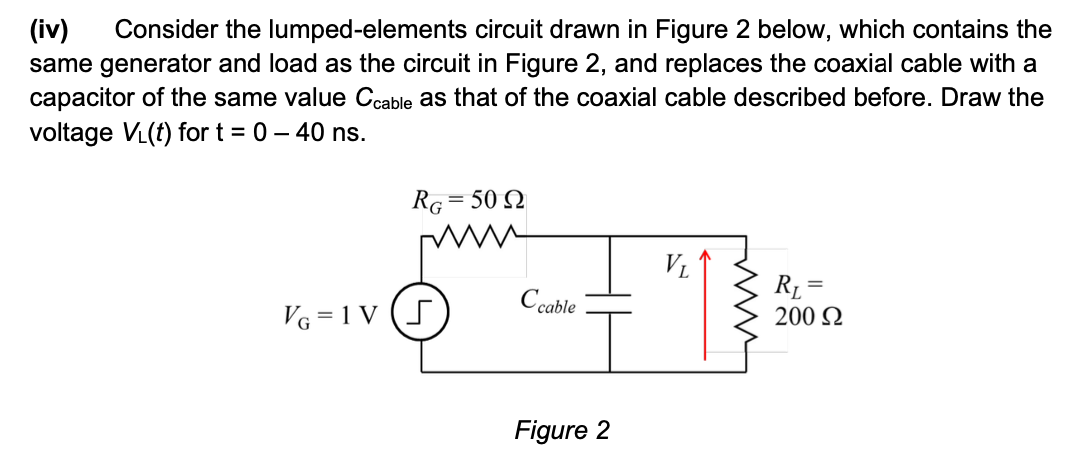 Solved (iv) Consider the lumped-elements circuit drawn in | Chegg.com