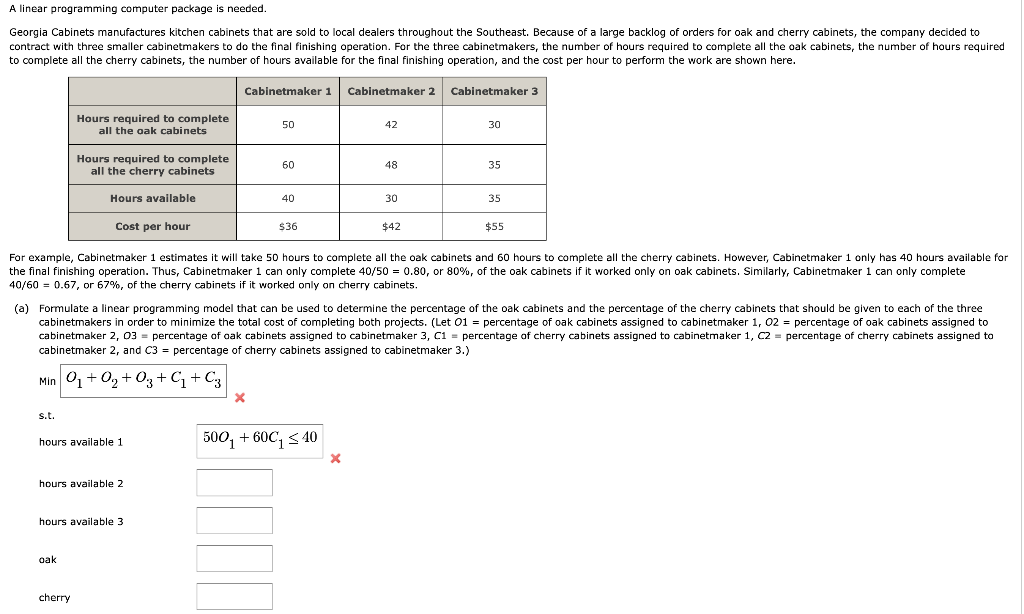 Solved A linear programming computer package is | Chegg.com