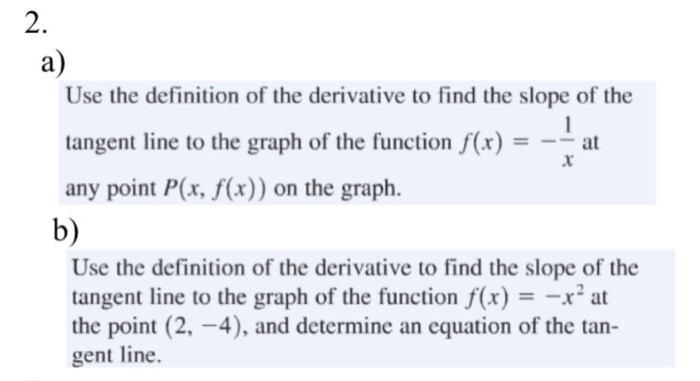 Solved Use the definition of the derivative to find the | Chegg.com