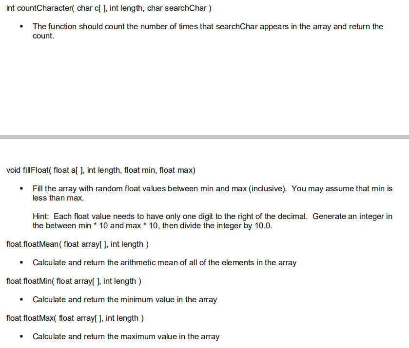 Solved please write 5 functions and the header file in c | Chegg.com