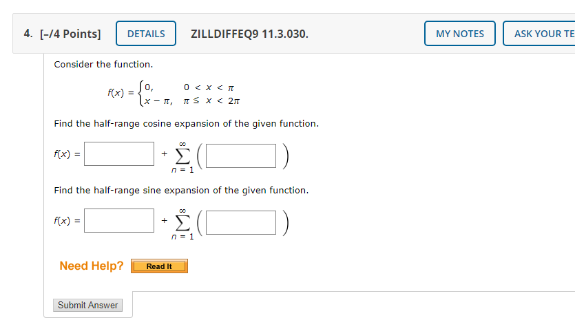 Solved 4. [-14 Points] DETAILS ZILLDIFFEQ9 11.3.030. MY | Chegg.com