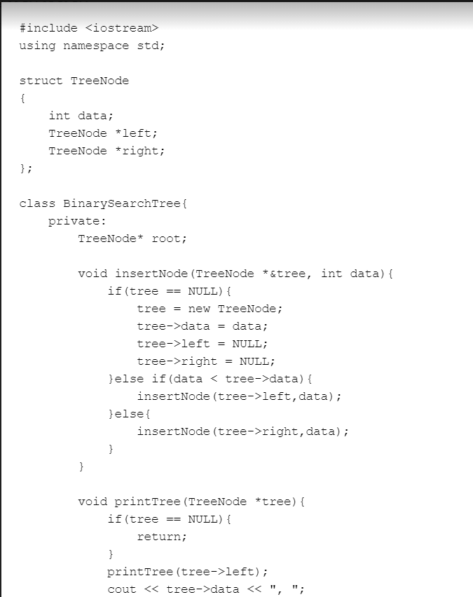 Solved Include Using Namespace Std Struct Treenode Int 8094